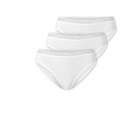 3 Schiesser Rio-Slips - Damen - Gr. 38 - wei&szlig;