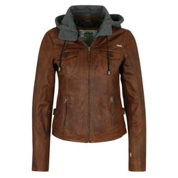 M.O.D. Miracle Of Denim Lederjacke Damen Gr&ouml;&szlig;e XL braun Sommerjacke