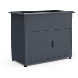 Tchibo - Metall-Hochbeet mit Stauraum - 100x50x85cm - anthrazit -