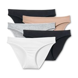 Tchibo - 5 Slips - Damen - Gr. M - schwarz