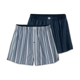 Tchibo - 2 Webboxershorts - Herren - Gr. L/6 - hellblau/gestreift