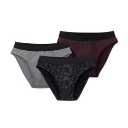 Tchibo - 3 Slips - Herren - Gr. L/6 - bordeaux/paisley
