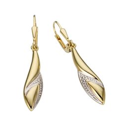 Firetti Ohrh&auml;nger Damen Gr&ouml;&szlig;e One Size gold / wei&szlig;