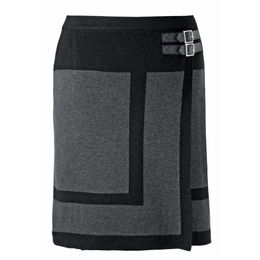 Aniston Casual Strickrock Damen Gr&ouml;&szlig;e 40 dunkelgrau / schwarz