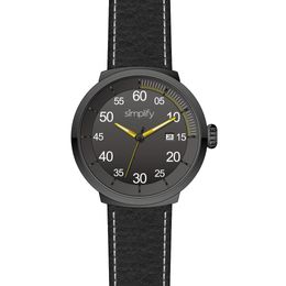 Simplify The 7100 Lederarmbanduhr mit Datum