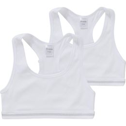 Schiesser BH M&auml;dchen Gr&ouml;&szlig;e 152 silber / wei&szlig;