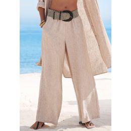 Buffalo Damen Schlupfhose, Natur, Gr. 40, Sommerhosen, Material: Polyester
