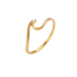 Elli Premium Ring 'Wellen' Damen Gr&ouml;&szlig;e 58 gold