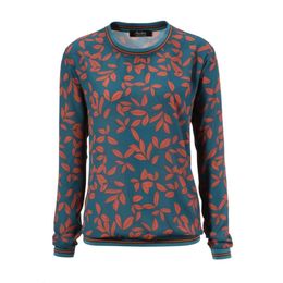 Aniston SELECTED Blouse female size L/XL Cyan blue / Light red