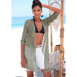 s.Oliver Damen Strickjacke, Gr&uuml;n, Gr. 40/42, Longstrickjacken, Material: Polyacryl