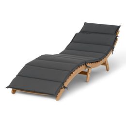 Tchibo - Zusammenklappbare Wellenliege mit Polsterauflage - 186,5x60x53,5cm - grau -