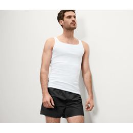 Tchibo - 2 Qualit&auml;ts-Feinripp-Unterhemden - Herren - Gr. S/4 - wei&szlig;