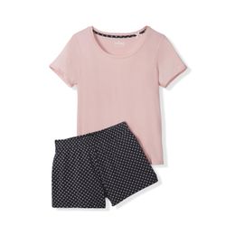Tchibo - Shorty-Pyjama - Damen - Gr. L - blau/print