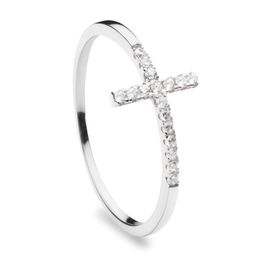 Nana Kay Ring 'Very Petite' Damen Gr&ouml;&szlig;e 54 silber / wei&szlig;