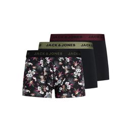 Jack & Jones JACK & JONES Boxer shorts 'JACFlower' male size XS Green / Wine red / Black / White