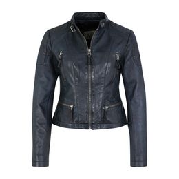 7eleven Lederjacke Sydney mit taillierter Passform Damen Gr&ouml;&szlig;e XL blau Sommerjacke