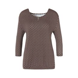 Vivance By Lascana Shirt Damen Gr&ouml;&szlig;e 4XL/5XL dunkelorange / schwarz / wei&szlig;