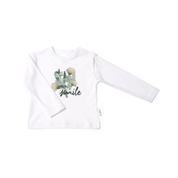 Liliput Langarmshirt mit niedlichem 'smile'-Print Jungen Gr&ouml;&szlig;e 50/56 wei&szlig;