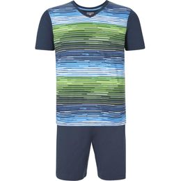 Jan Vanderstorm Schlafanzug 'Audun' Herren Gr&ouml;&szlig;e XXXL Gro&szlig;e Gr&ouml;&szlig;en blau / navy / gr&uuml;n