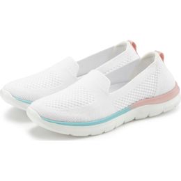 Lascana Damen Slipper wei&szlig;/mehrfarbig Gr&ouml;&szlig;e 40