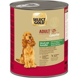 SELECT GOLD Sensitive Nassfutter Adult Hirsch mit Kartoffeln 6x800 g