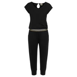 OCEAN SPORTSWEAR Sportanzug Damen Gr&ouml;&szlig;e XXL beige / gold / schwarz