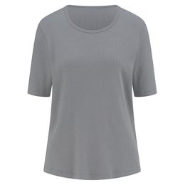 Peter Hahn - Shirt mit Rundhals-Ausschnitt, grau, Gr. 36 / S - Baumwolle