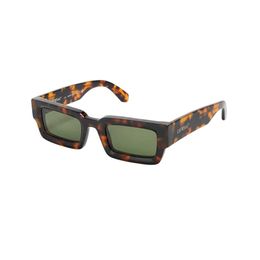 Off-White Off White - "Lecce" Rechteck-Sonnenbrille (Braun/Gr&uuml;n)