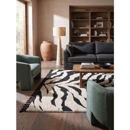 KADIMA DESIGN Hochflorteppich Animal-Print Monochrom 160 x 230 cm - MARA Kadima