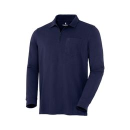 Jacques Britt Herren Polohemd langarm mit Zipp