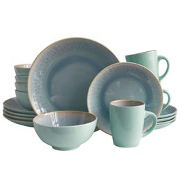 ECHTWERK 24-teiliges Vintage Tafelservice "Ana" Modern-Design, f&uuml;r 6 Personen, Stilvolles Geschirrset aus Porzellan mit 6 x Speiseteller, 6 x Beilagenteller, 6 x Sch&uuml;ssel, 6 x Teetassen