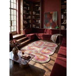 Wollteppich abstrakt Rosa 140 x 200 cm - SOAR KADIMA DESIGN