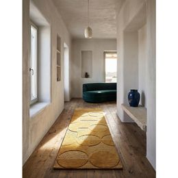 L&auml;ufer geometrisch Senfgelb 60 x 230 cm - DEBEN KADIMA DESIGN