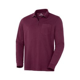 Jacques Britt Herren Polohemd langarm mit Zipp
