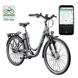 Z&uuml;ndapp Z&uuml;ndapp Green 3.7 E Bike Damen 26 Zoll Pedelec 7 Gang Elektrofahrrad ab 140 cm Damenfahrrad retro Hollandrad mit Nabenschaltung