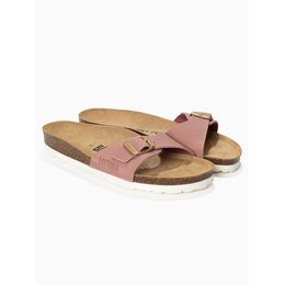 BACKSUN Leder-Pantoletten "Zephyr" in Rosa - 41% | Gr&ouml;&szlig;e 42 | Damen-pantoletten