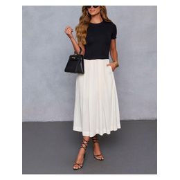 Milan Kiss Kleid in Schwarz/ Wei&szlig; - 60% | Gr&ouml;&szlig;e M | Damen-kleider