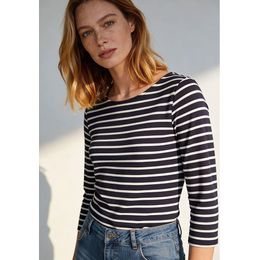 More & More More & More Longsleeve in Schwarz/ Wei&szlig; - 23% | Gr&ouml;&szlig;e 44 | Damen-tops
