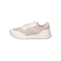 Ecco Leder-Sneakers in Wei&szlig;/ Beige - 48% | Gr&ouml;&szlig;e 38 | Damen-sneakers