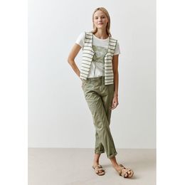 More & More More & More Strickweste in Wei&szlig;/ Khaki - 63% | Gr&ouml;&szlig;e 40 | Damenjacken
