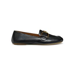 Geox Leder-Slipper "Palmaria" in Schwarz - 51% | Gr&ouml;&szlig;e 40 | Damen-schuhe-halbschuhe