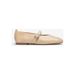 Unisa Leder-Spangenballerinas in Beige - 65% | Gr&ouml;&szlig;e 37 | Damen-ballerinas