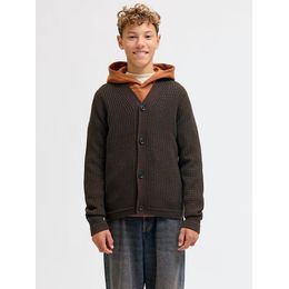 Jack & Jones JACK & JONES Junior Cardigan ''Connor'' in Braun - 35% | Gr&ouml;&szlig;e 140 | Kinder-pullover