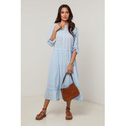 Le Monde du Lin Kleid in Hellblau - 67% | Gr&ouml;&szlig;e 38/40 | Damen-kleider