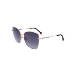 Carolina Herrera Damen-Sonnenbrille in Gold/ Dunkelblau - 77% | Gr&ouml;&szlig;e 59 | Damen-brillen