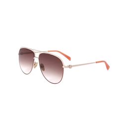 Maje Damen-Sonnenbrille in Gold/ Braun - 75% | Gr&ouml;&szlig;e 56 | Damen-brillen