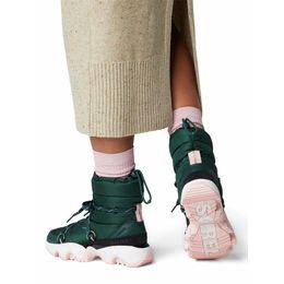 Sorel Leder-Winterstiefel "Kinetic Impact" in Gr&uuml;n - 71% | Gr&ouml;&szlig;e 37,5 | Damen-stiefel
