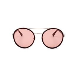 Longchamp Damen-Sonnenbrille in Braun-Silber/ Rosa - 57% | Gr&ouml;&szlig;e 55 | Damen-brillen