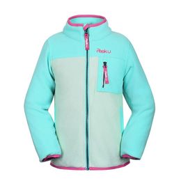 Peek U Fleecejacke "Wave" in T&uuml;rkis/ Grau - 55% | Gr&ouml;&szlig;e 116 | Kids-fleecejacken-fleecepullover