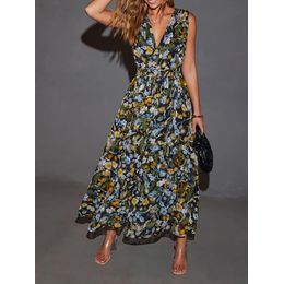 Milan Kiss Kleid in Gr&uuml;n/ Blau/ Bunt - 77% | Gr&ouml;&szlig;e L | Damen-kleider